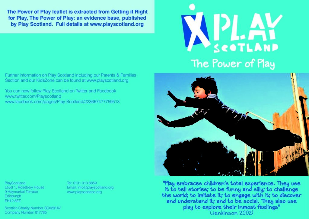 Power Of Play Leaflet - Play Scotland