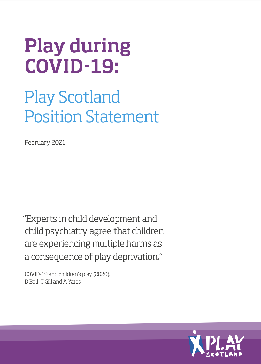 Play during COVID-19: Play Scotland Position Statement - Play Scotland