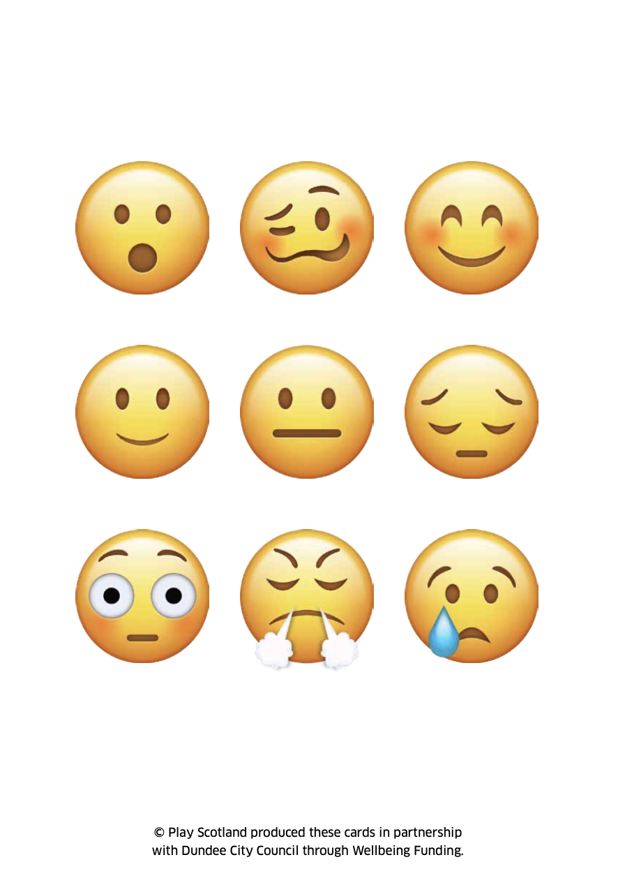 Play Well Emojis Activity Card - Play Scotland