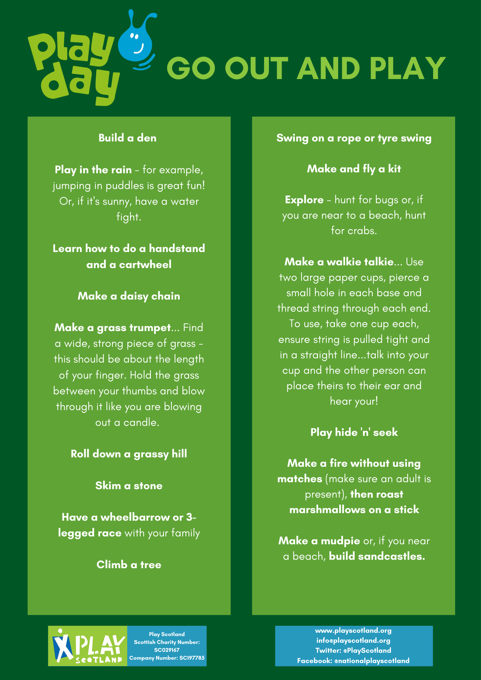 15 Top Play Tips to Get Out and Play - Play Scotland